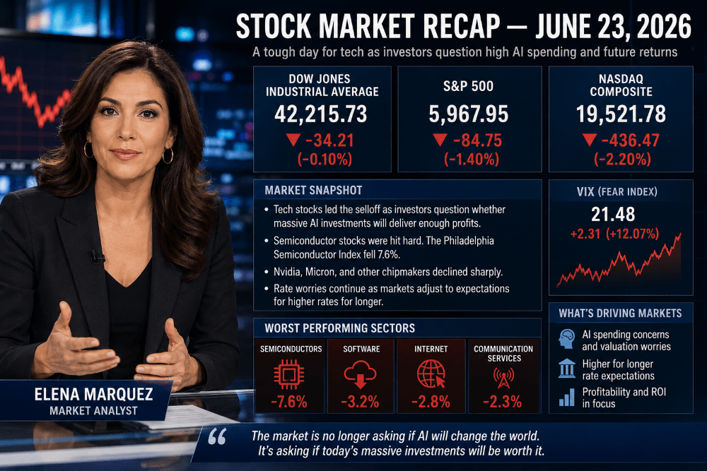 Stock Market Recap — June 23, 2026 - Alain Guillot